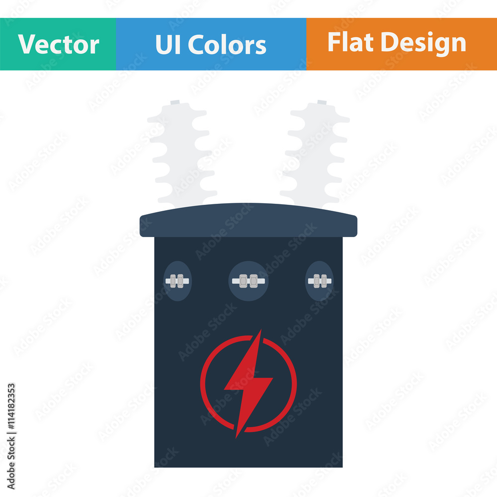 Electric transformer icon Stock Vector | Adobe Stock