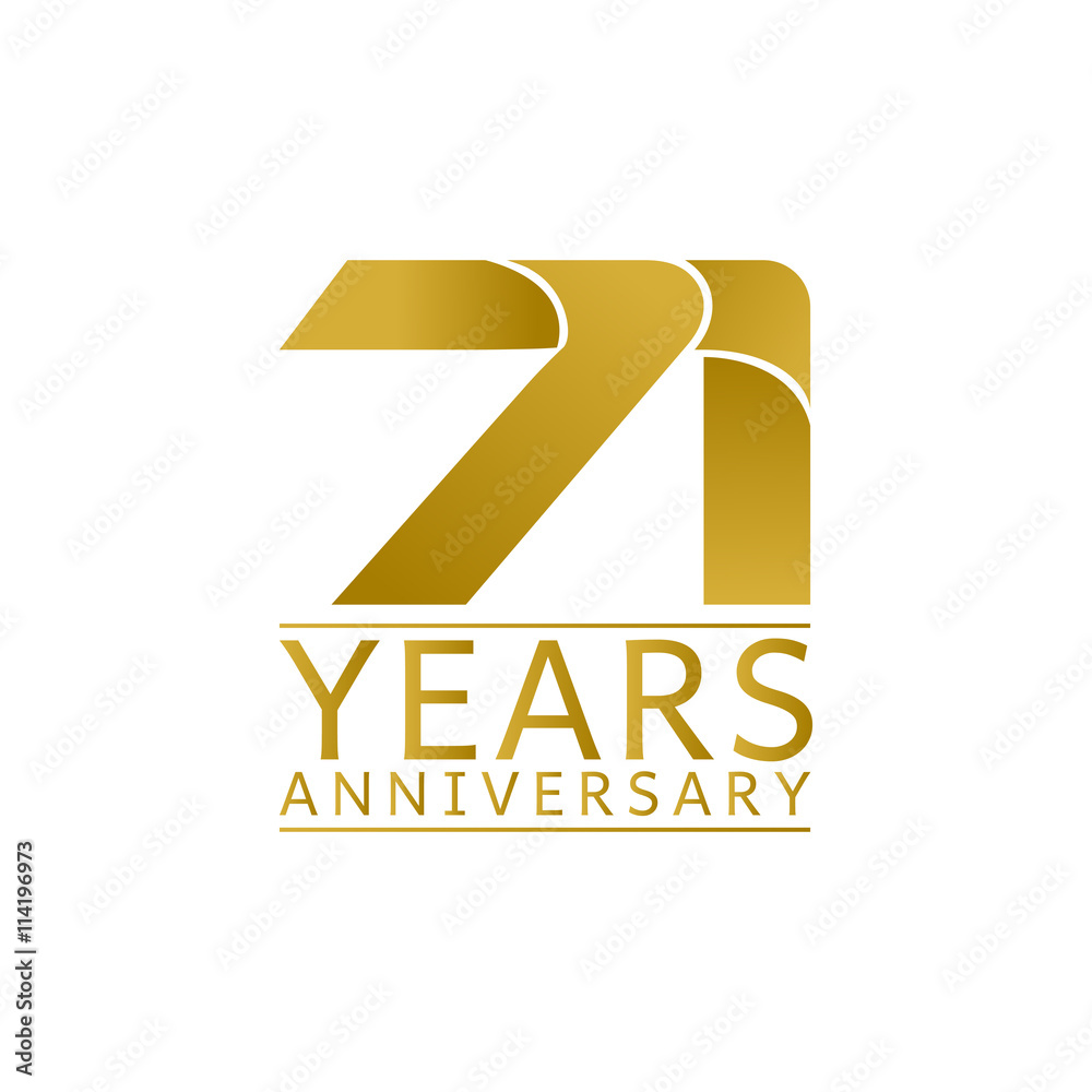 Simple Gold Anniversary Logo Vector Year 99 Stock Vector | Adobe Stock
