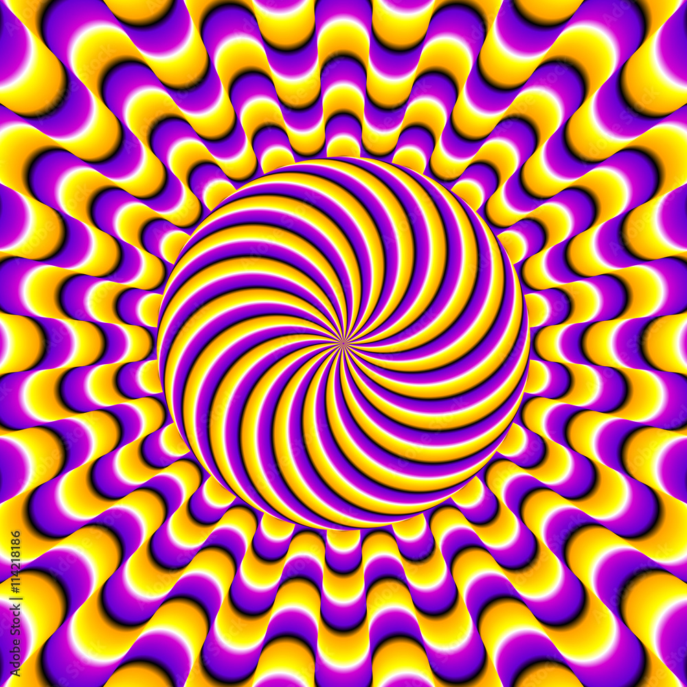 Rotating ball(optical illusion of movement) Stock Vector | Adobe Stock