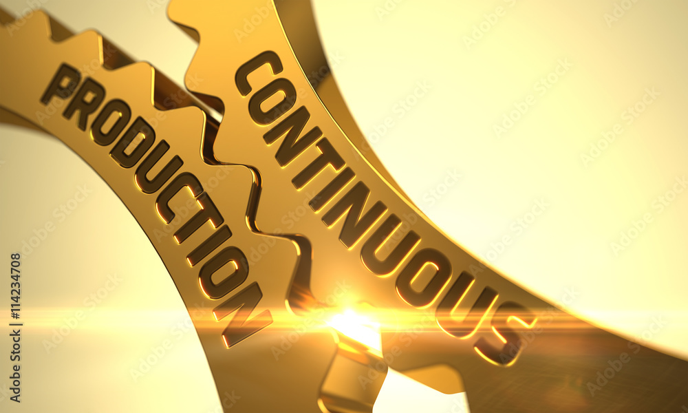 Golden Cogwheels with Continuous Production Concept. Continuous ...