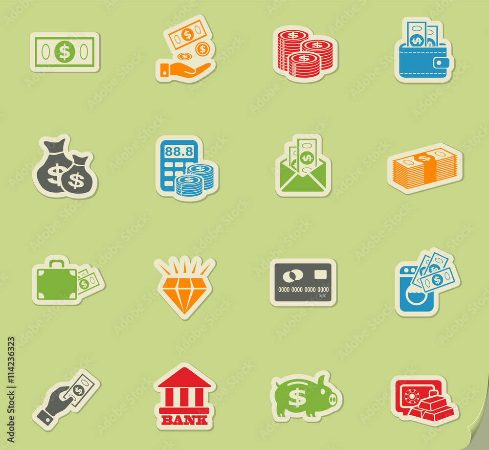 money symbols icon set Stock Vector | Adobe Stock