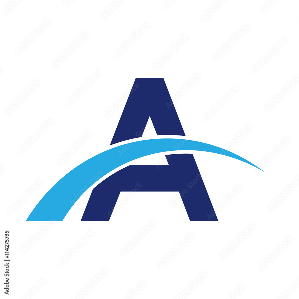 initial letter swoosh Stock Vector | Adobe Stock