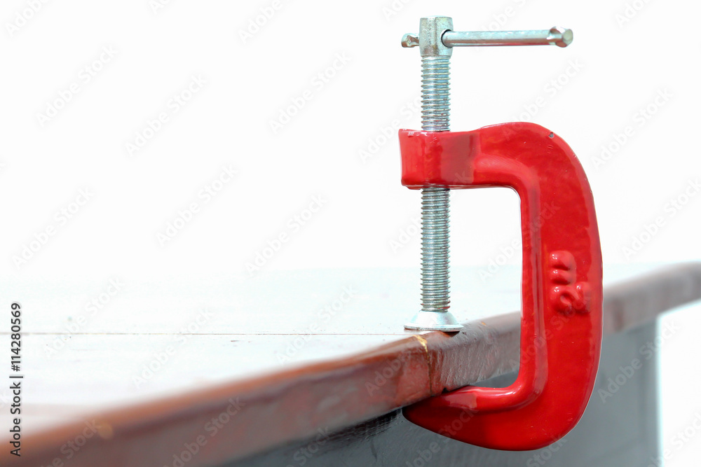 C-Clamp for table work shop Stock Photo | Adobe Stock