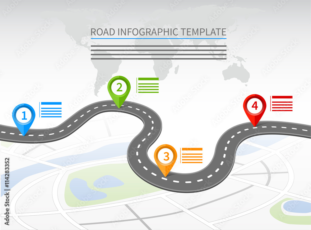 Infographic Road Template