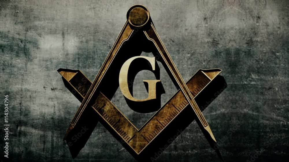 4K Free Masonic Grand Lodge Sign with Matte 3D Animation Stock ビデオ ...