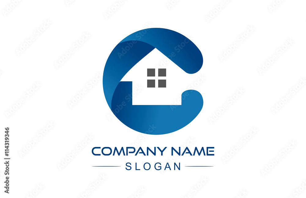 Letter C construction logo Stock Vector | Adobe Stock