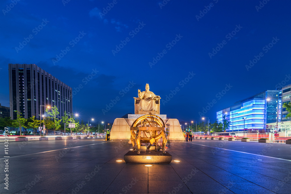 Korea,sejong statue in seoul city, south korea. Stock Photo | Adobe Stock