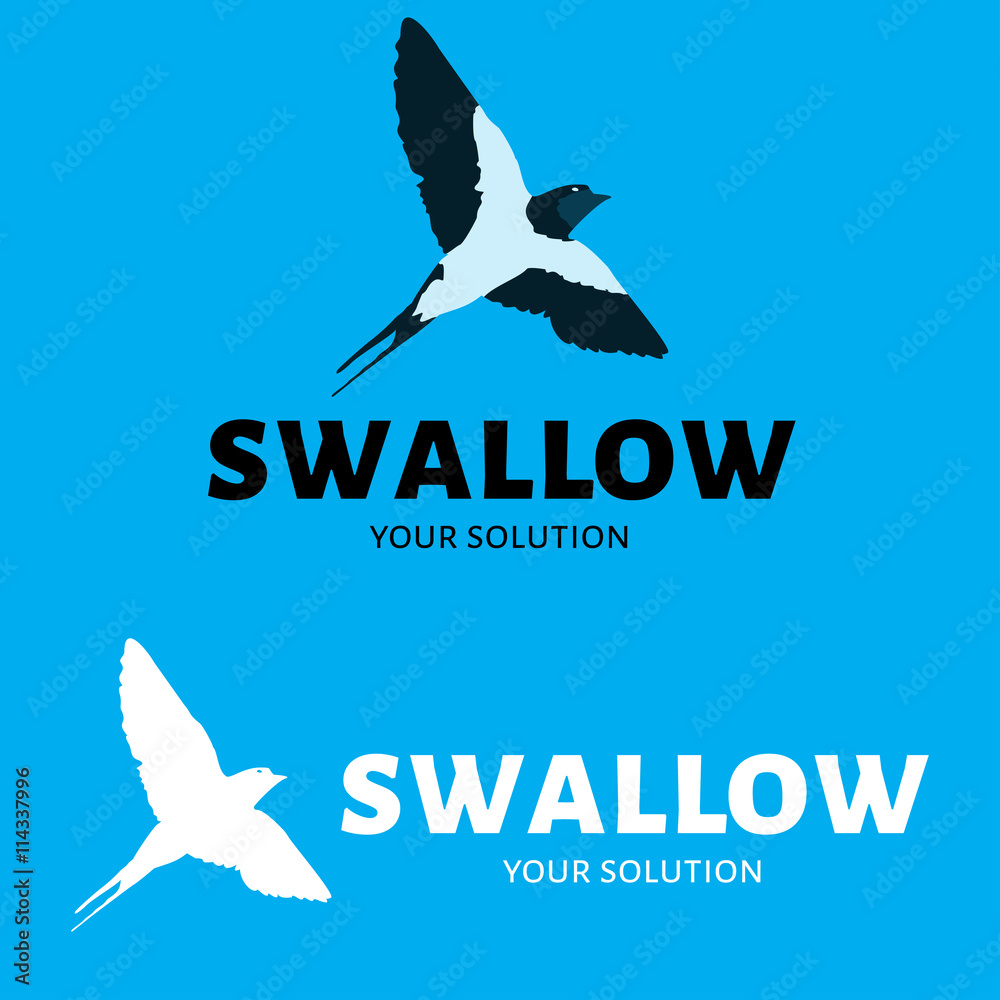 Vector logo swallow. Stock Vector | Adobe Stock
