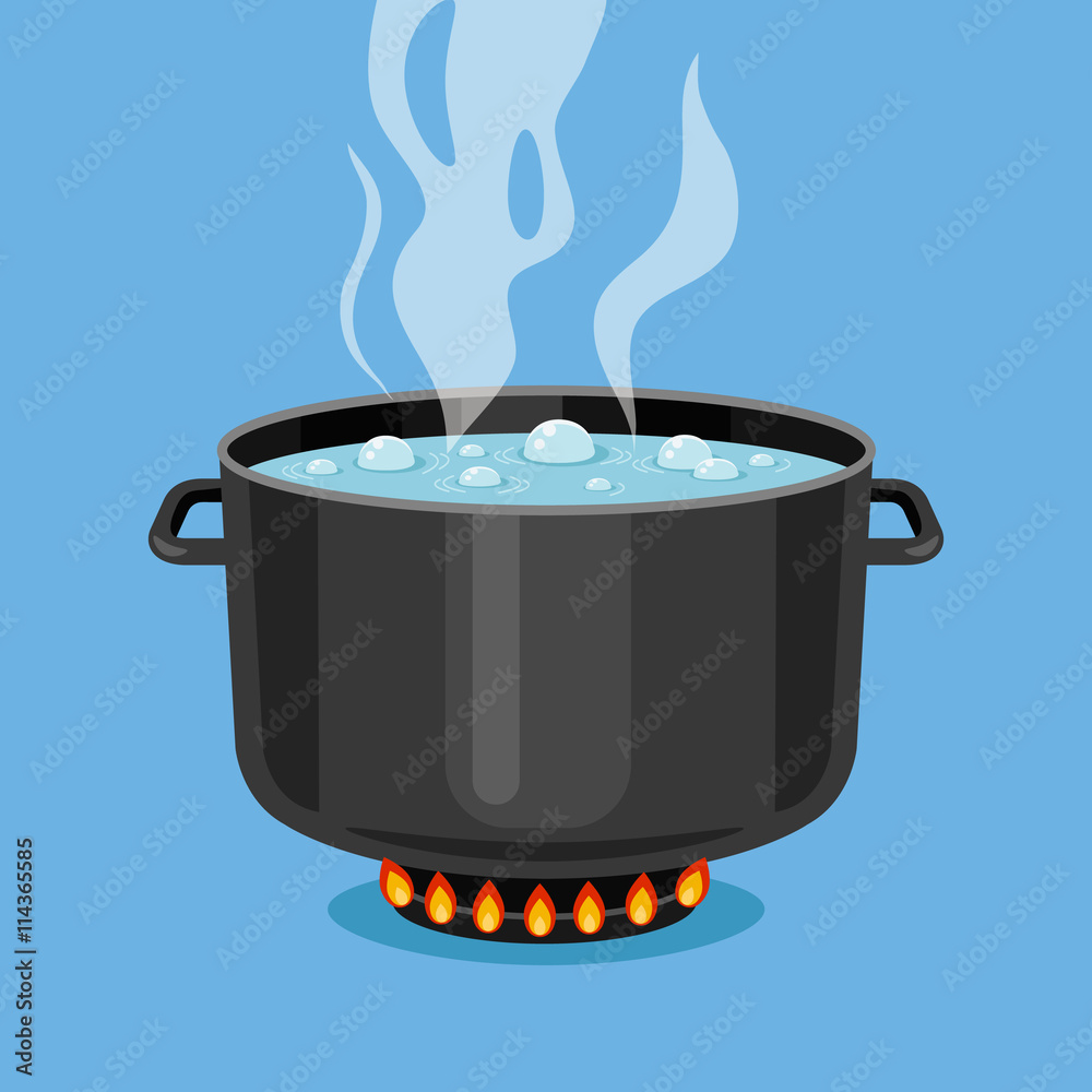 Use Of Water In Cooking Clipart Black