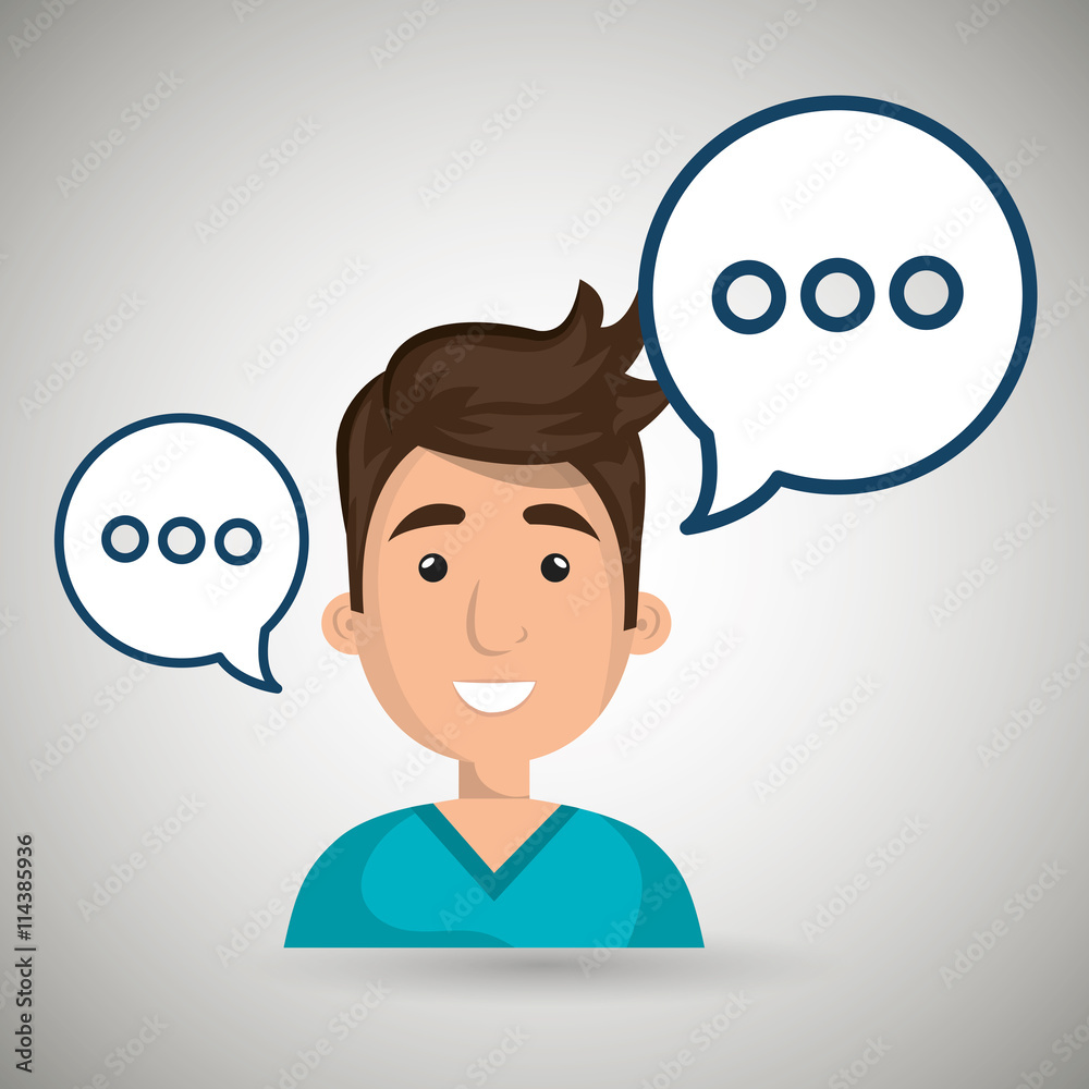 people talking design, vector illustration eps10 graphic Stock 벡터 ...