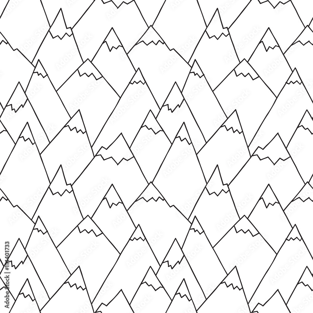 Nature Seamless Pattern in Black and White. Repetitive Texture with ...