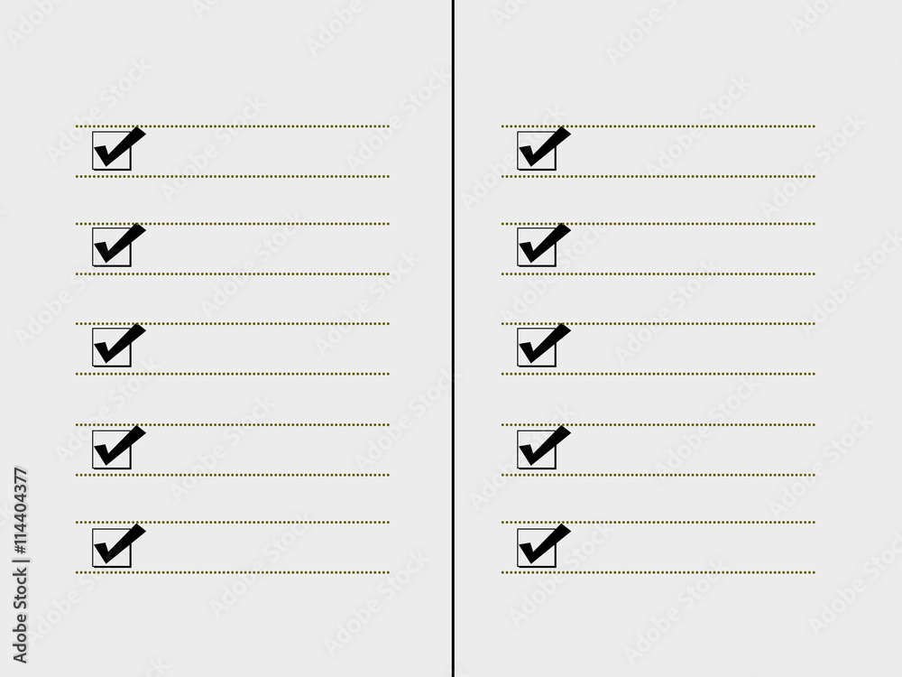 check list note paper form Stock Illustration | Adobe Stock