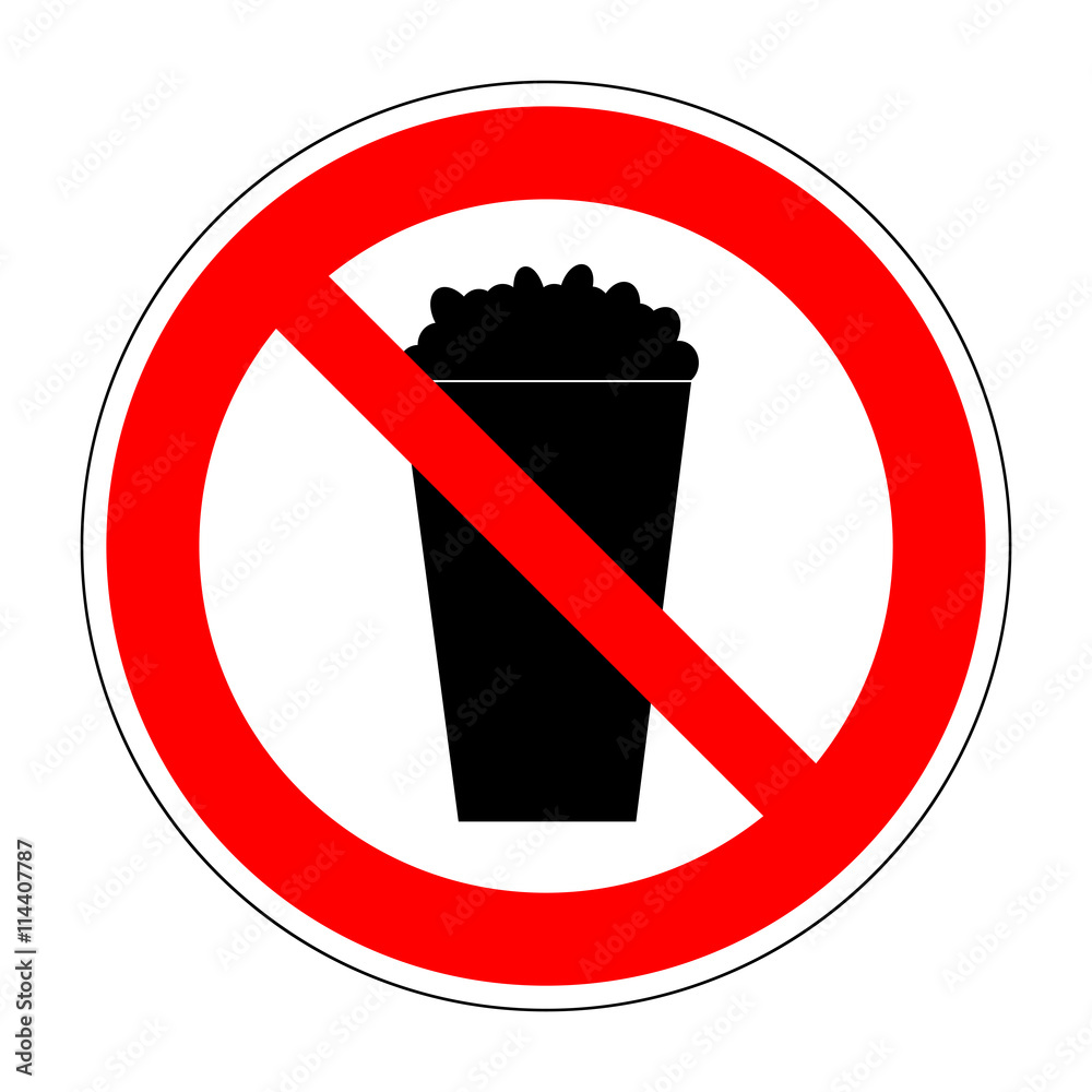 Sign no popcorn 27.06 Stock Vector | Adobe Stock