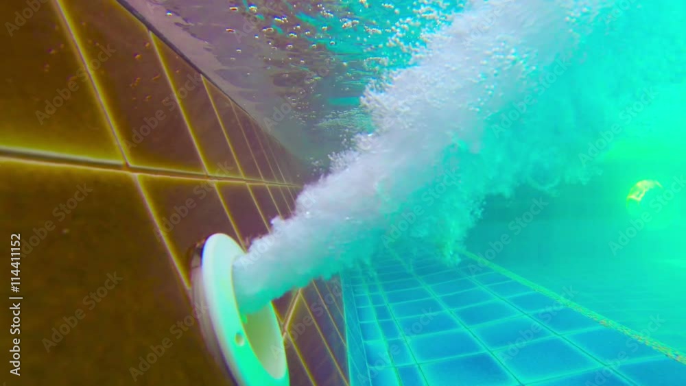 1920x1080 video - Wall mounted outlet blasting air bubbles into a ...