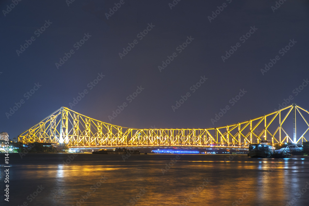Howrah bridge in golden light. I shoot it in Howrah,India. Stock Photo ...