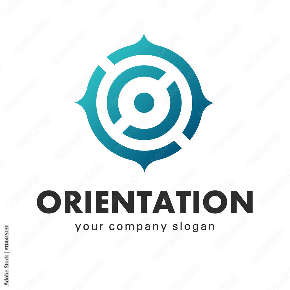 Vetor de Business logo vector, orientation, point of view do Stock ...