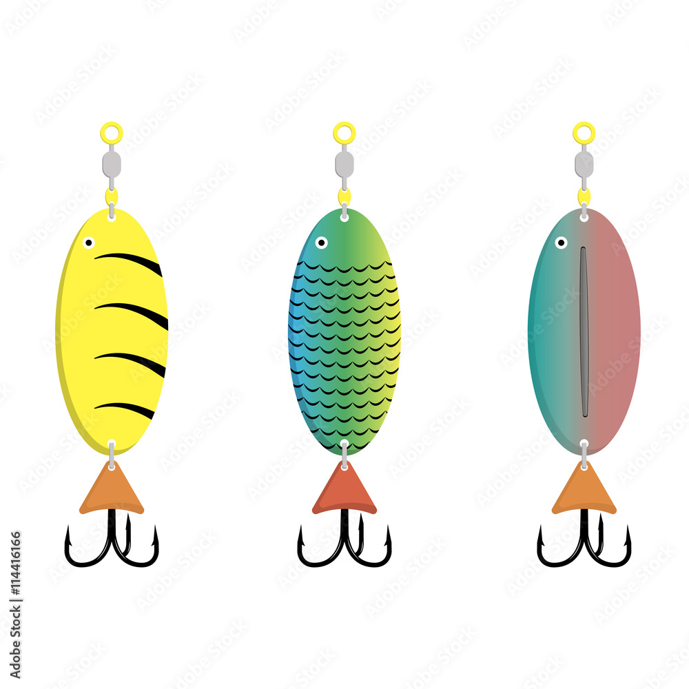bait fish on a white background Stock Vector | Adobe Stock