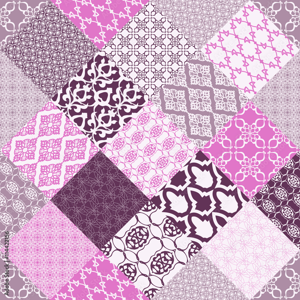 Seamless patchwork background. Stock Vector | Adobe Stock