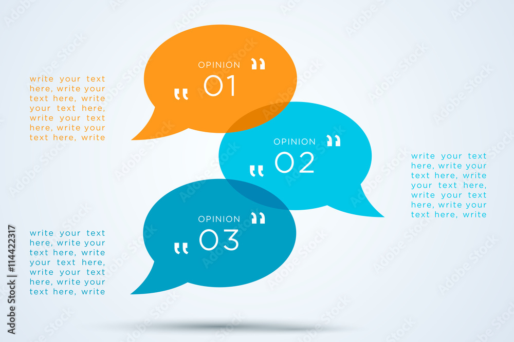 Speech Bubbles Transparent With Numbers 1 to 3 Stock Vector | Adobe Stock
