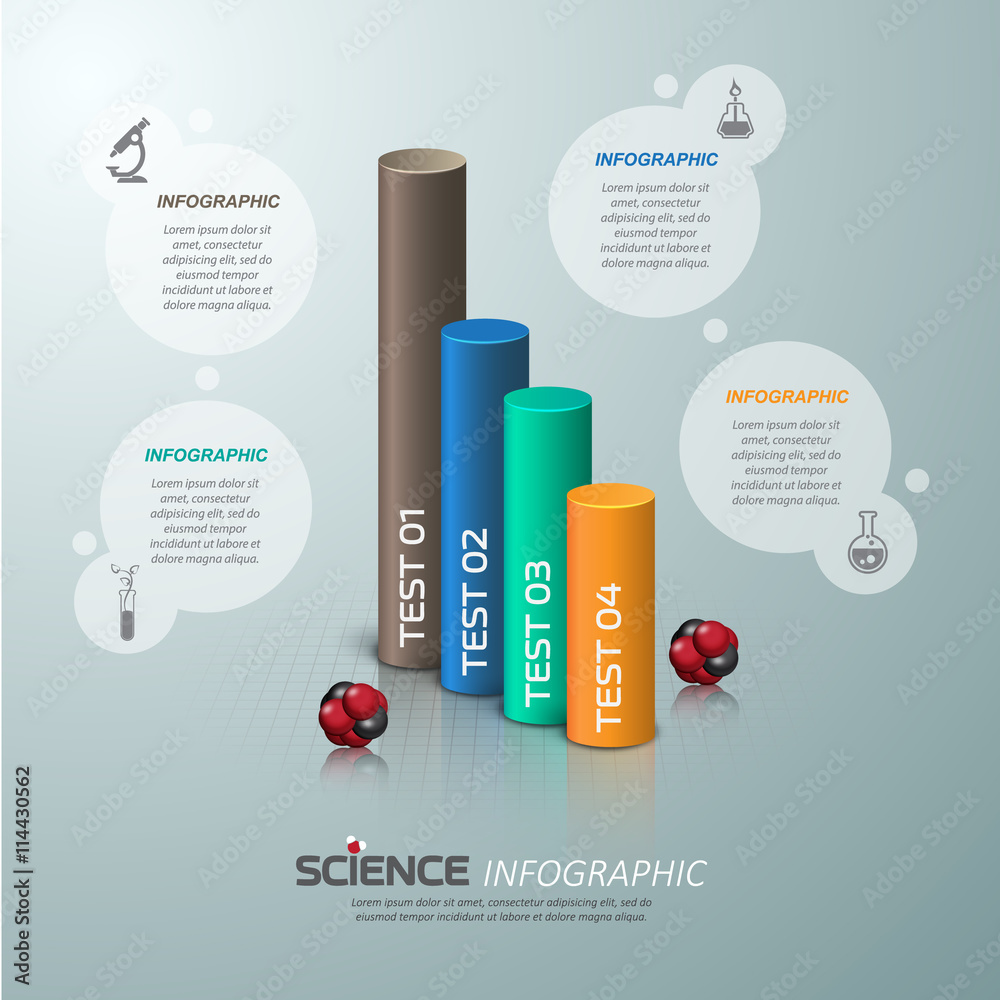 Science infographic template Stock Vector | Adobe Stock