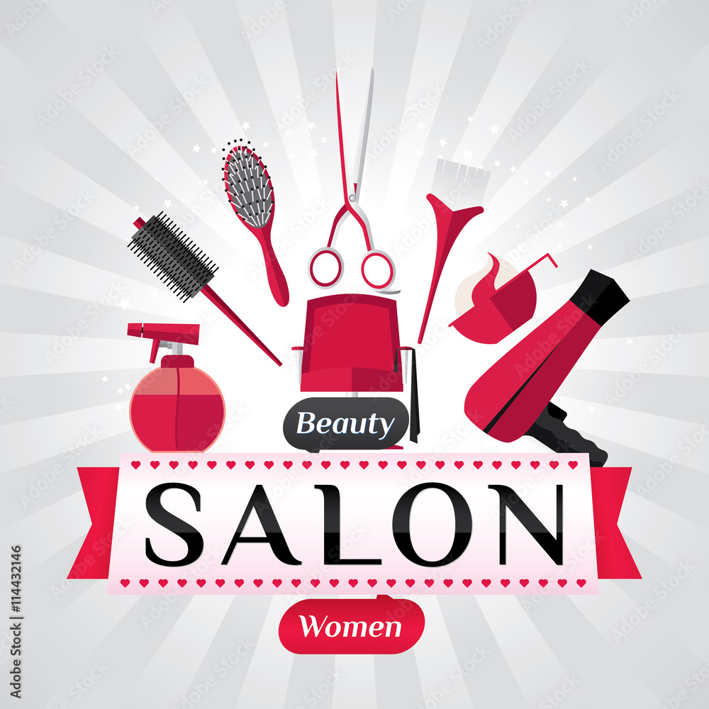 Beauty salon design. Vector illustration Stock Vector | Adobe Stock