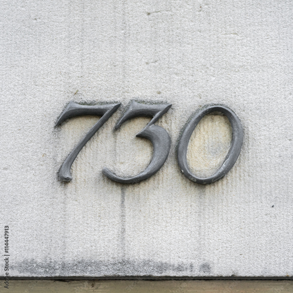 Fotografia do Stock: Number 730 | Adobe Stock