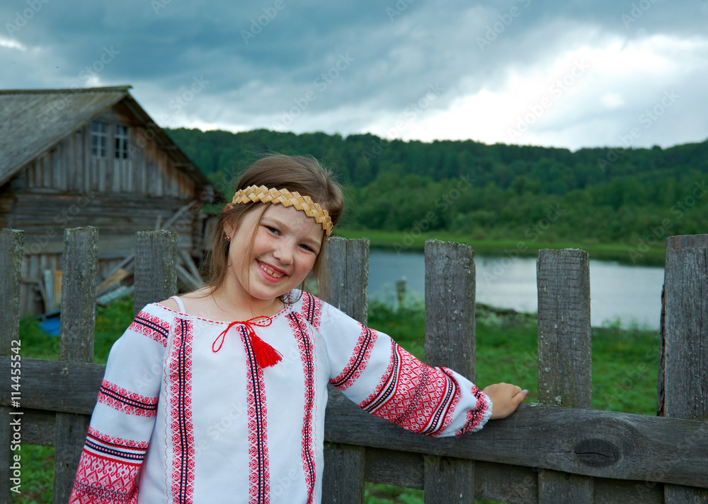 little Slavic girl Stock-Foto | Adobe Stock