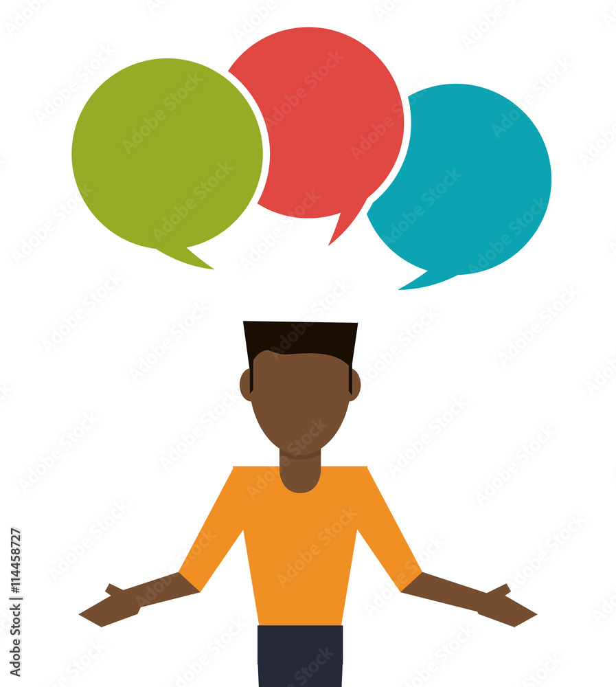 man and bubble icon. People design. Vector graphic Stock Vector | Adobe ...