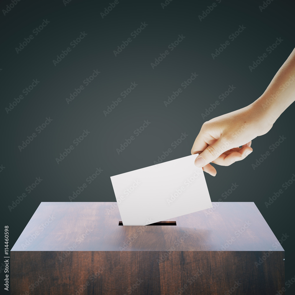 Hand casting vote Stock Photo | Adobe Stock