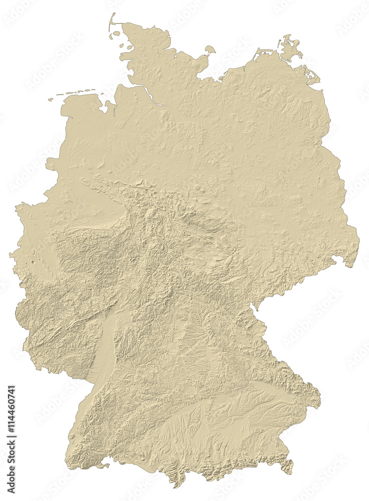 Relief map of Germany Stock Illustration | Adobe Stock