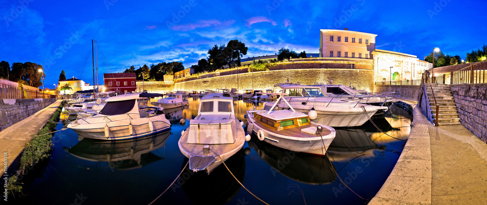Zadar city walls and Fosa harbor Stock Photo | Adobe Stock