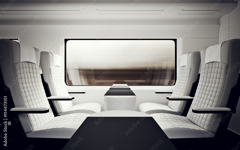 Futuristic Train Interior