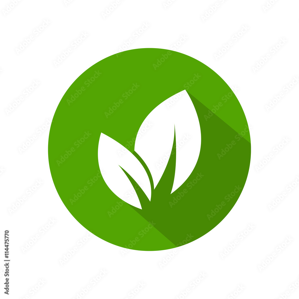 Leaf round green icon. Stock Vector | Adobe Stock