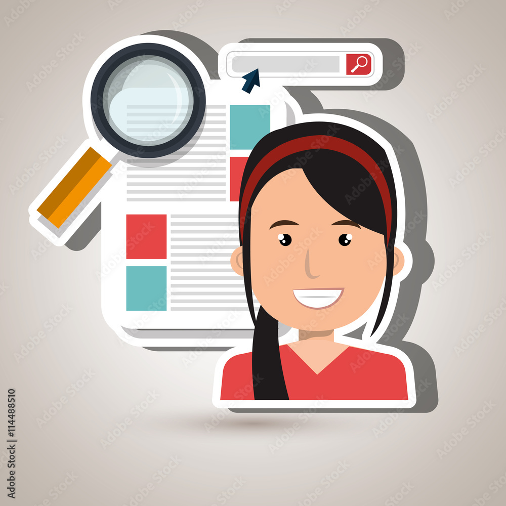blog management design, vector illustration eps10 graphic Stock Vector ...