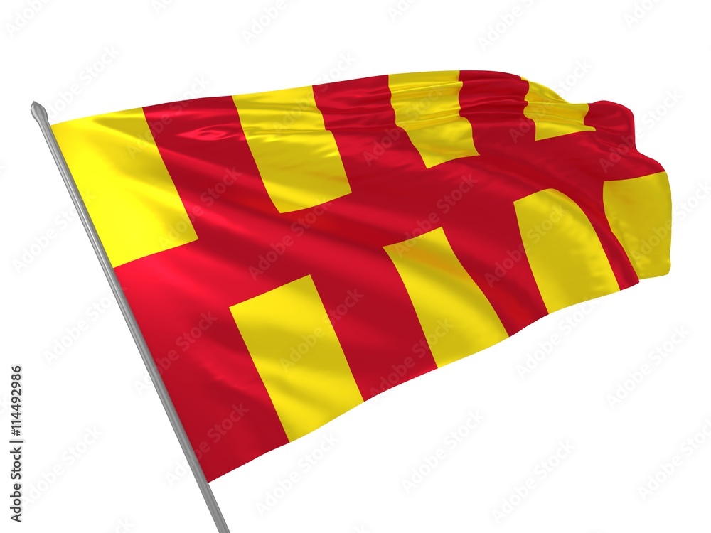 Flag of Northumberland county waving in the wind Stock Illustration ...