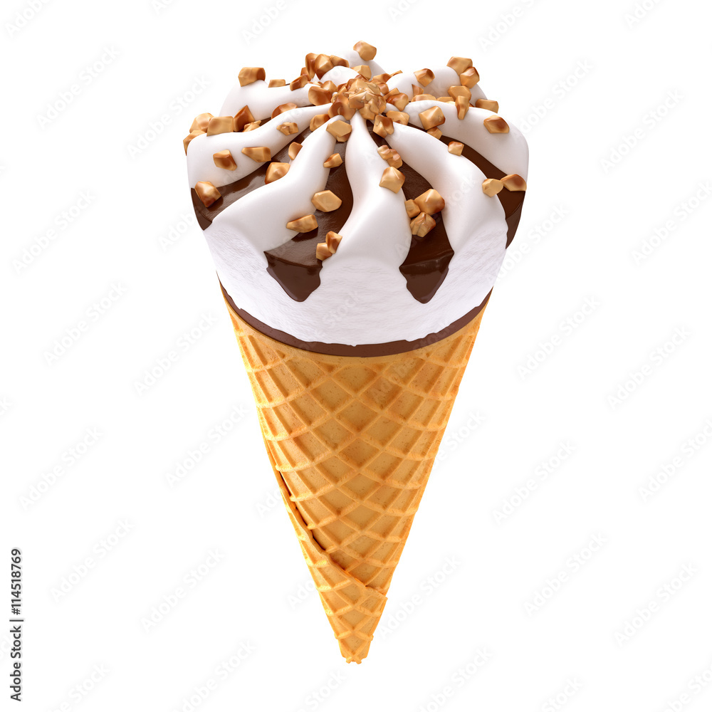 ice cream cone isolated Stock Photo | Adobe Stock
