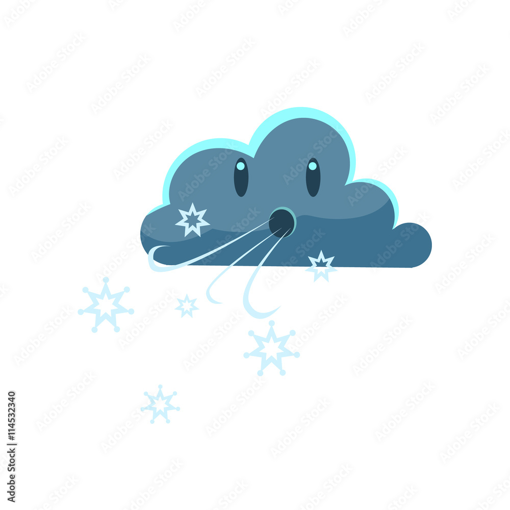 Dark Cloud Blowing Cold Wind Stock Vector | Adobe Stock