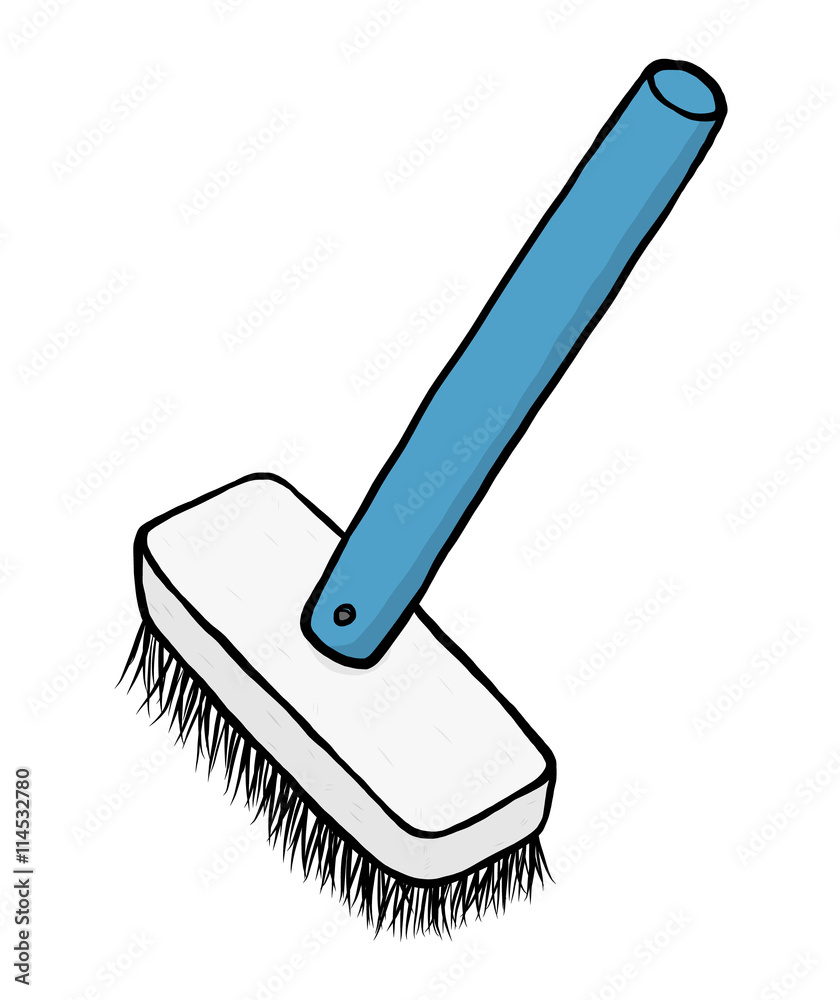 cleaning brush / cartoon vector and illustration, hand drawn style ...