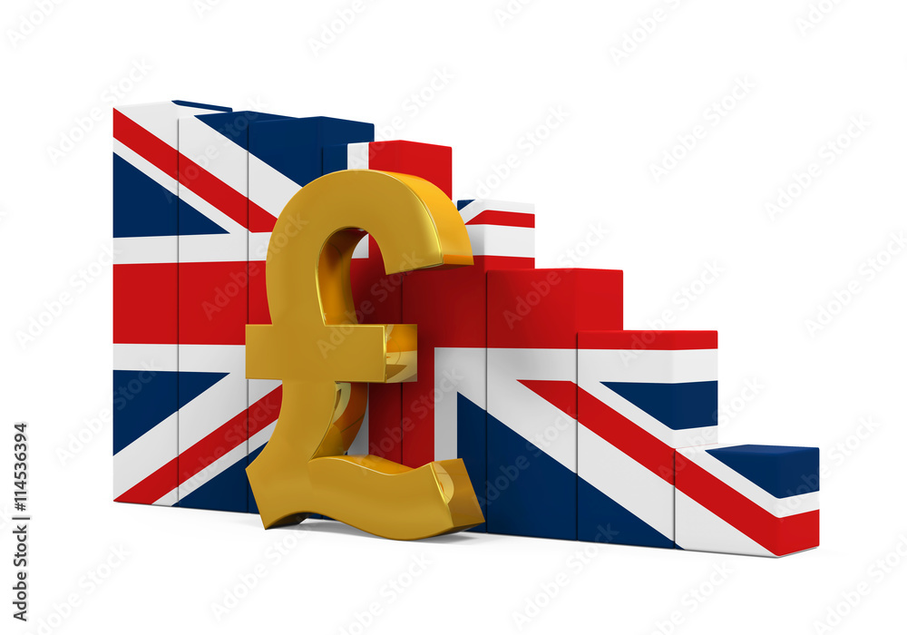 Great Britain Pound Symbol and Graph Chart Stock Illustration | Adobe Stock