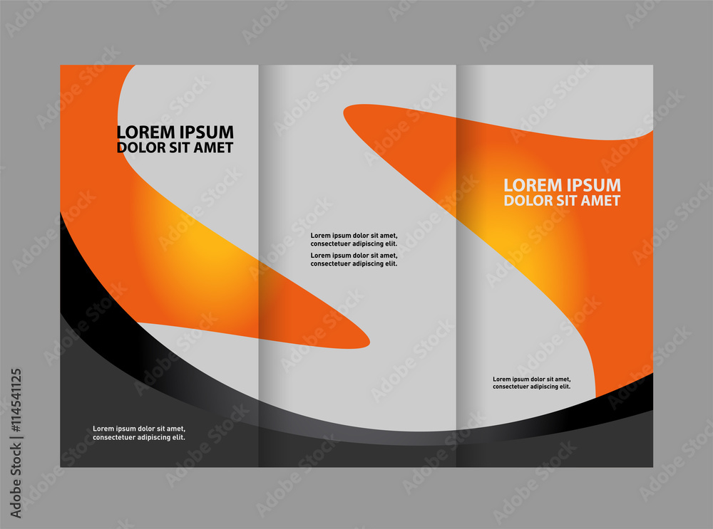 brochure design template frame for images Stock Vector | Adobe Stock