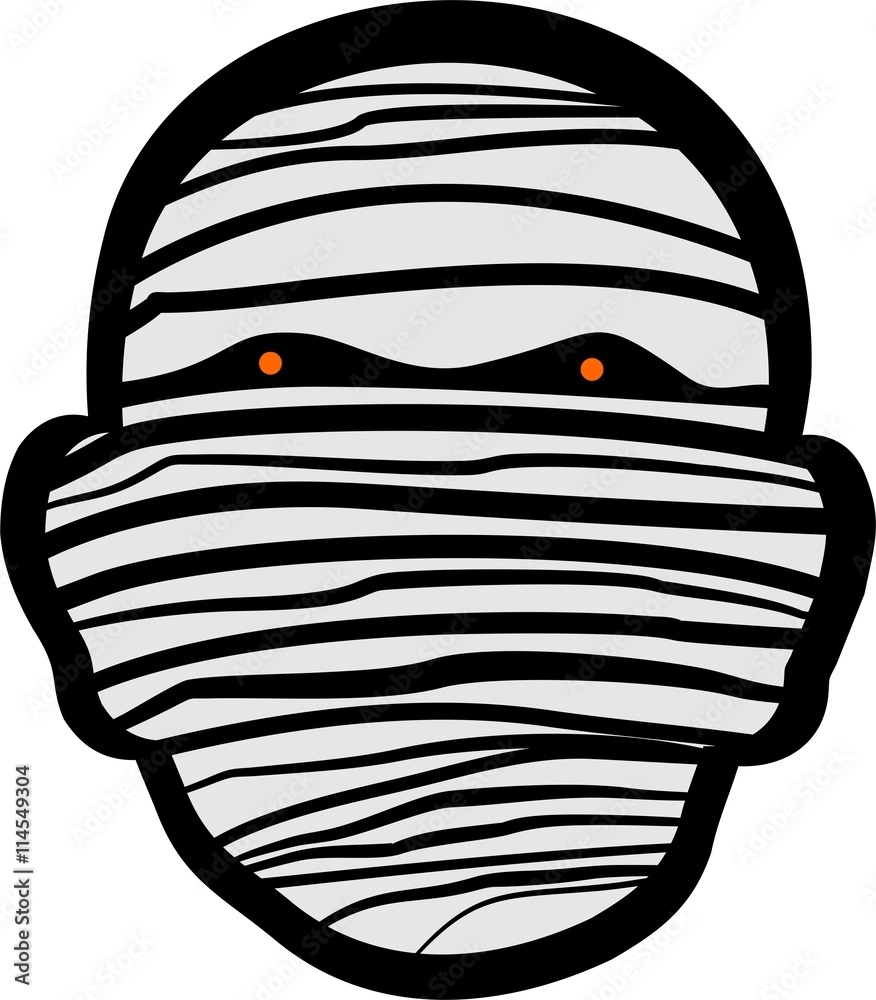 Mummy Face Drawing