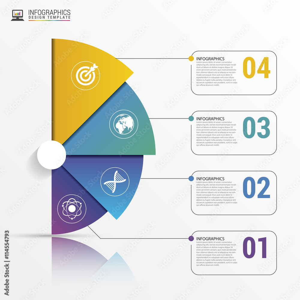 Infographic report template with lines. Vector Stock Vector | Adobe Stock