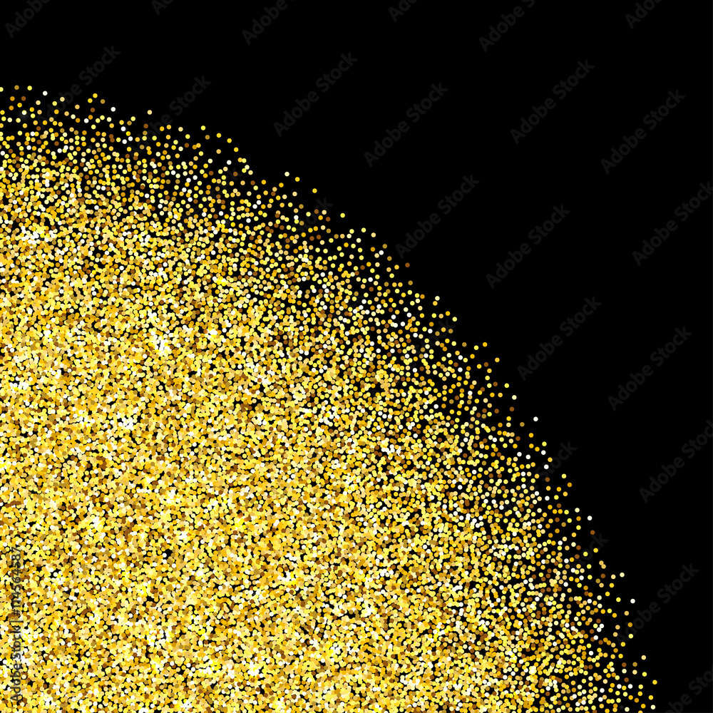 Gold glitter textured corner Stock Vector | Adobe Stock