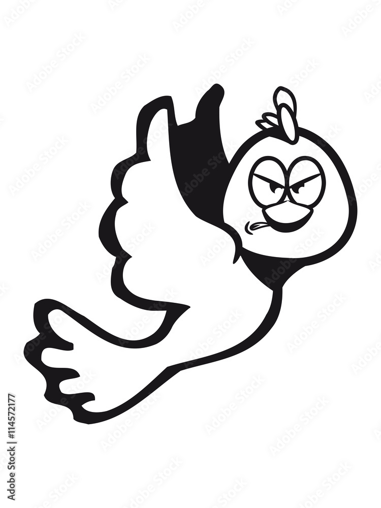 Black Angry Bird Flying