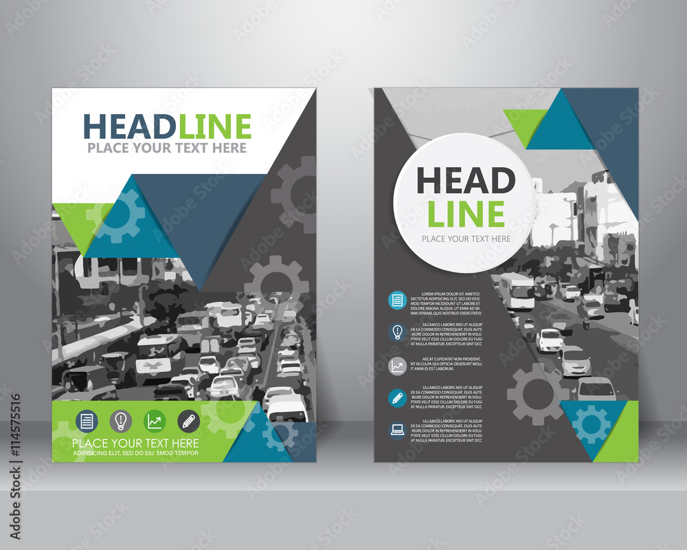 formal business brochure flyer design layout template in A4 size. can ...