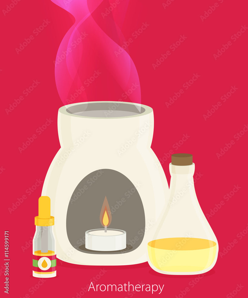 Vector aromatherapy equipment, flat design Stock Vector | Adobe Stock