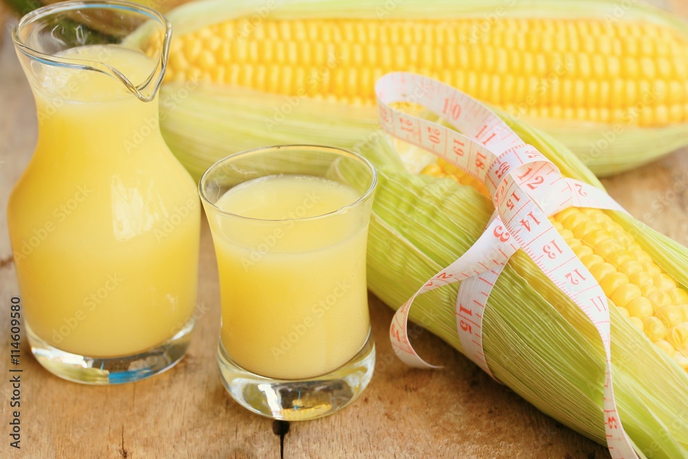 corn milk with fresh foto de Stock | Adobe Stock
