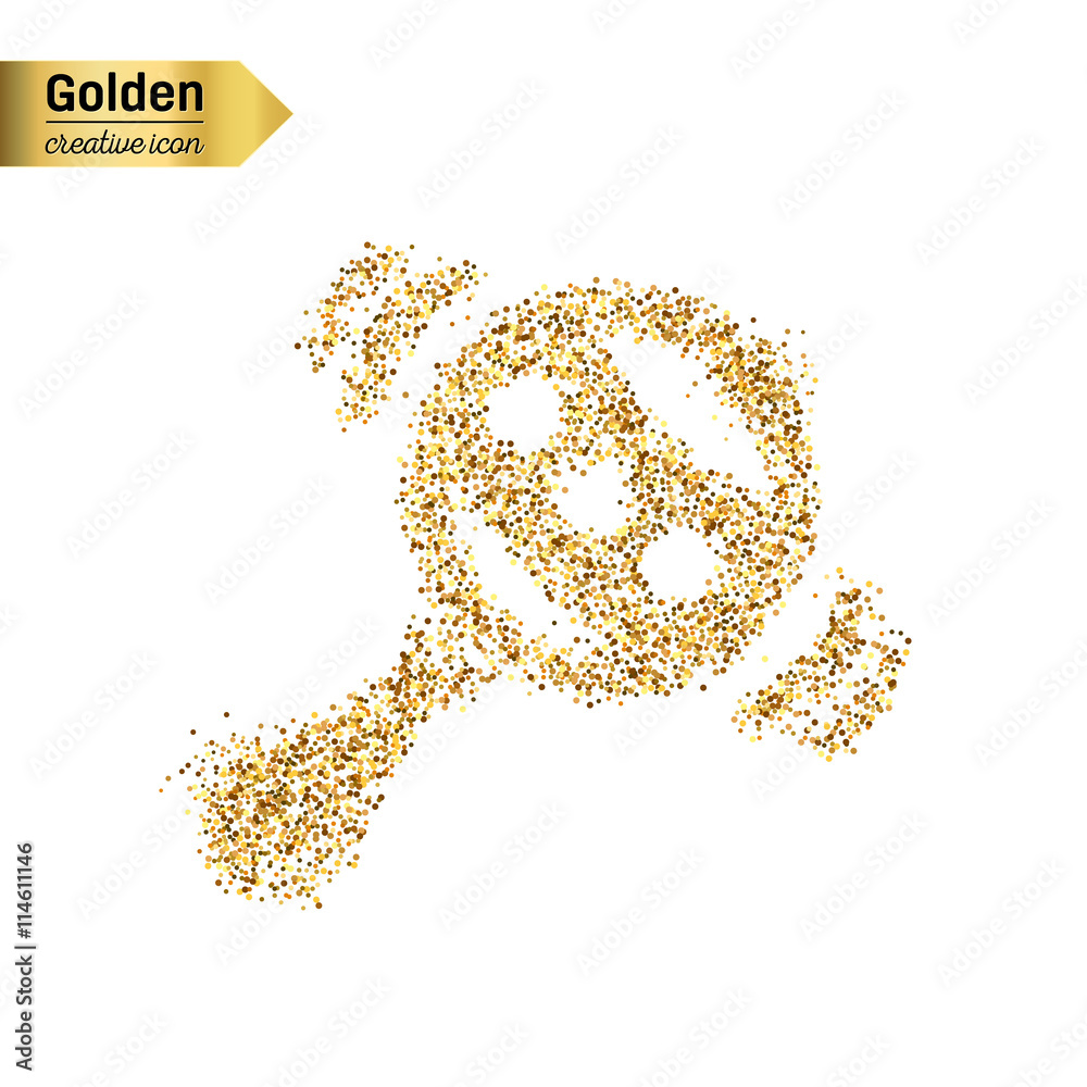 Gold glitter vector icon Stock Vector | Adobe Stock