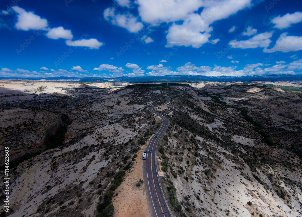 Scenic Byway Utah Route 12.Escalante to Boulder The Hogback Stock Photo ...