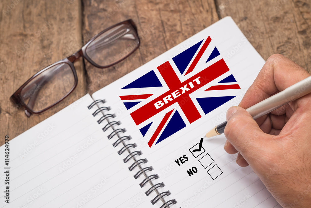 YES or NO close up of ticked check list box June 23 referendum Stock ...